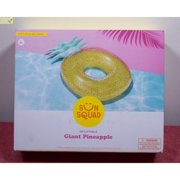 Unbranded | Toys | Sun Squad Inflatable Giant Pineapple Swim Pool Float Yellow | Poshmark